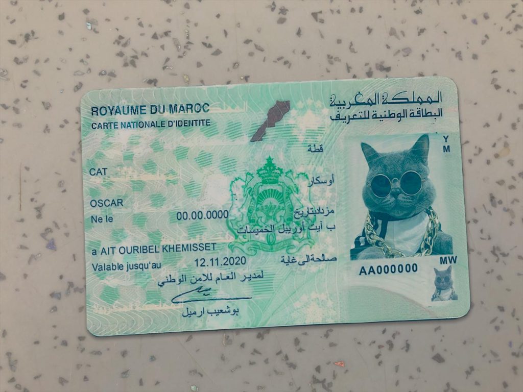 Morocco ID Card Template – Novelty PSD