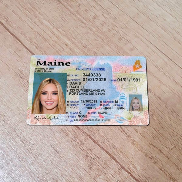 Maine Driver License PSD Template – Novelty PSD
