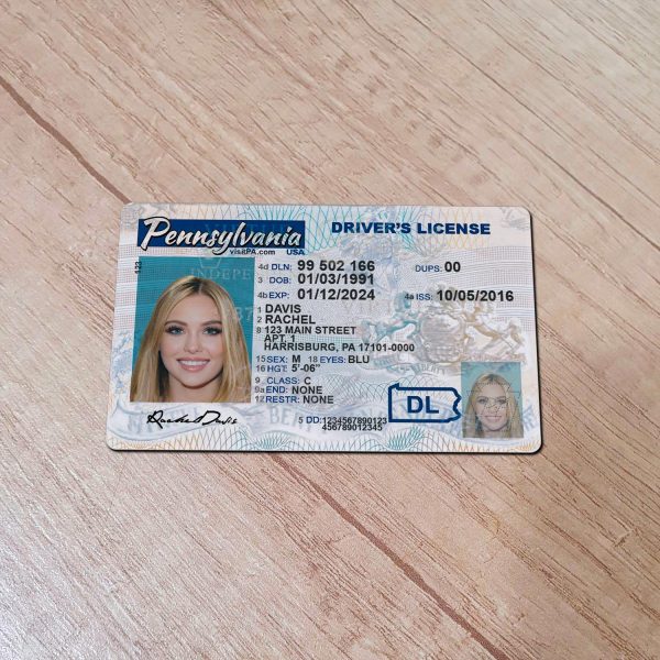 Pennsylvania–Driver License PSD Template – Novelty PSD